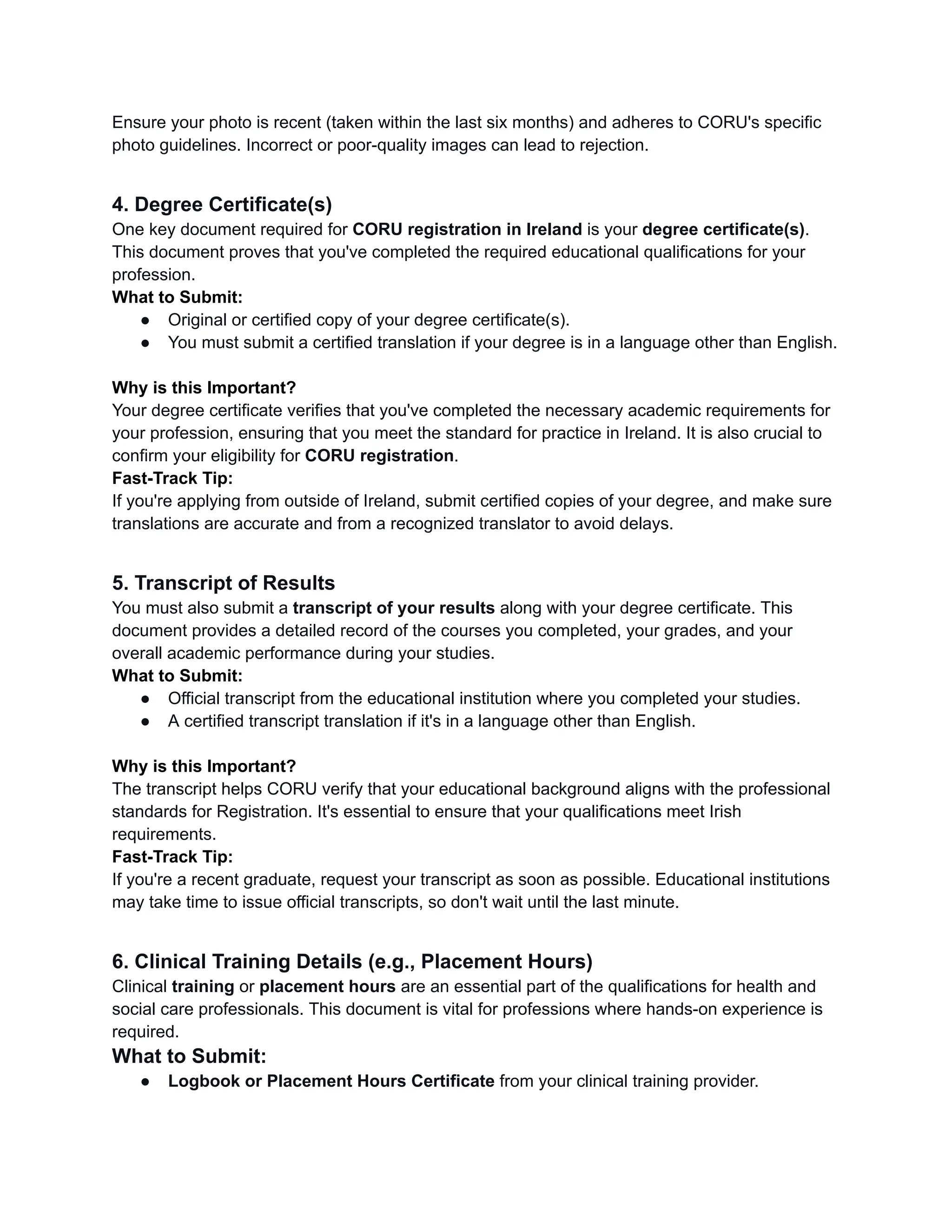 How to Apply for CORU Registration in Ireland | PDF