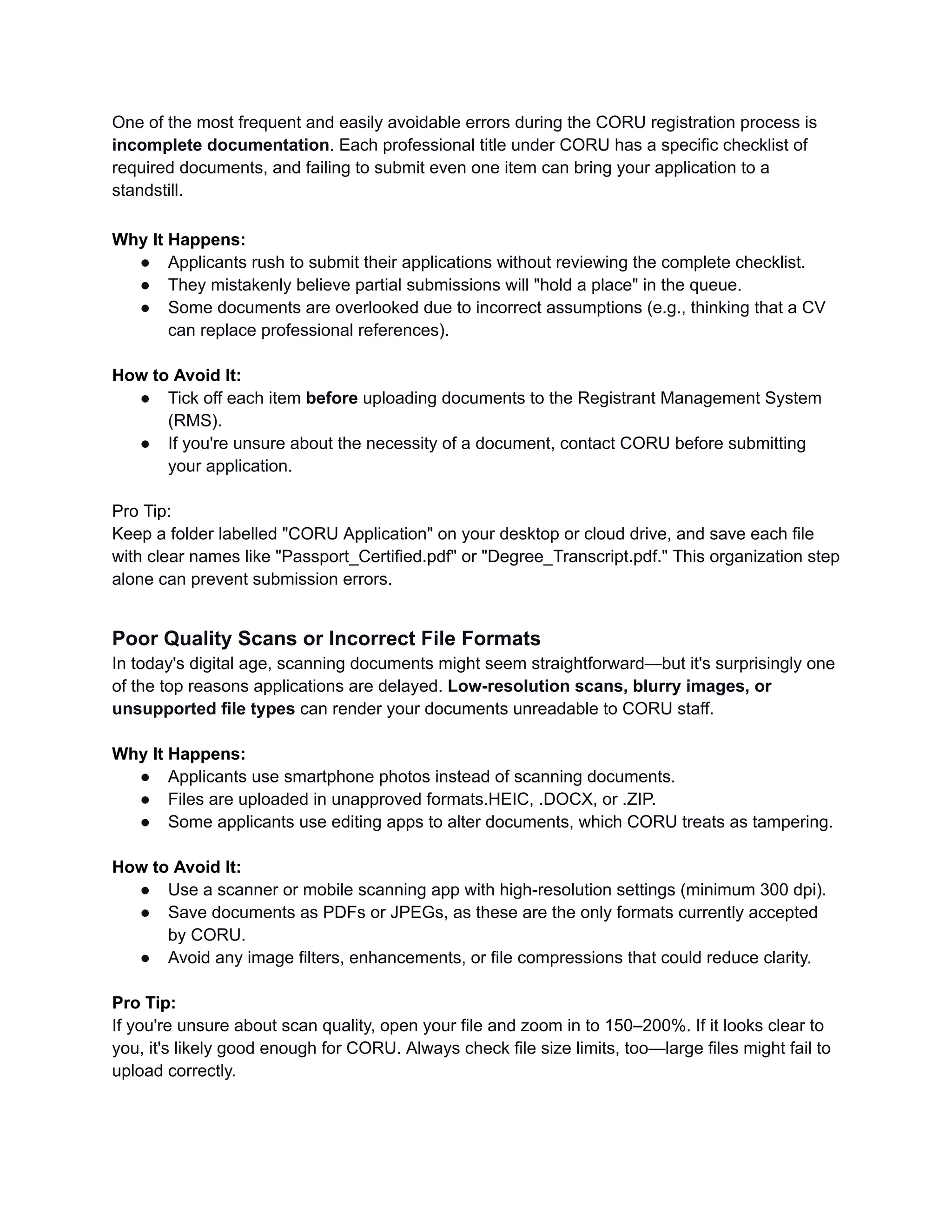 How to Apply for CORU Registration in Ireland | PDF