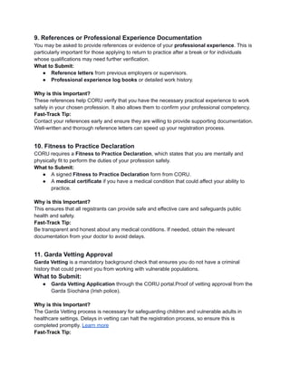 How to Apply for CORU Registration in Ireland | PDF