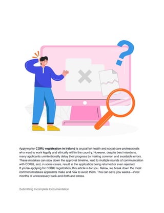 How to Apply for CORU Registration in Ireland | PDF