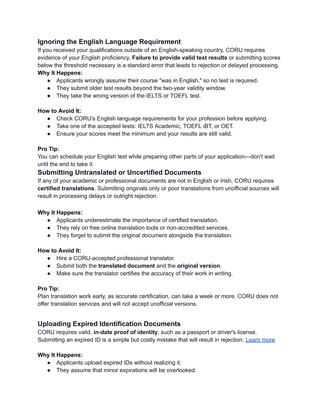 How to Apply for CORU Registration in Ireland | PDF