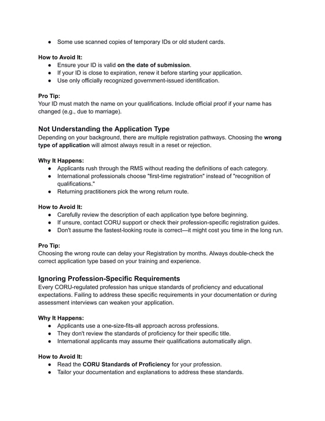 How to Apply for CORU Registration in Ireland | PDF