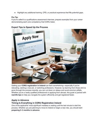 How to Apply for CORU Registration in Ireland | PDF