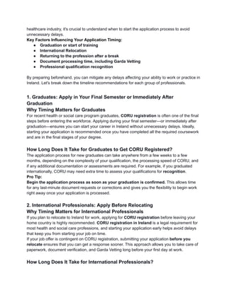 How to Apply for CORU Registration in Ireland | PDF