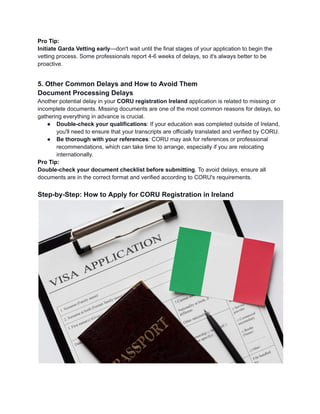 How to Apply for CORU Registration in Ireland | PDF