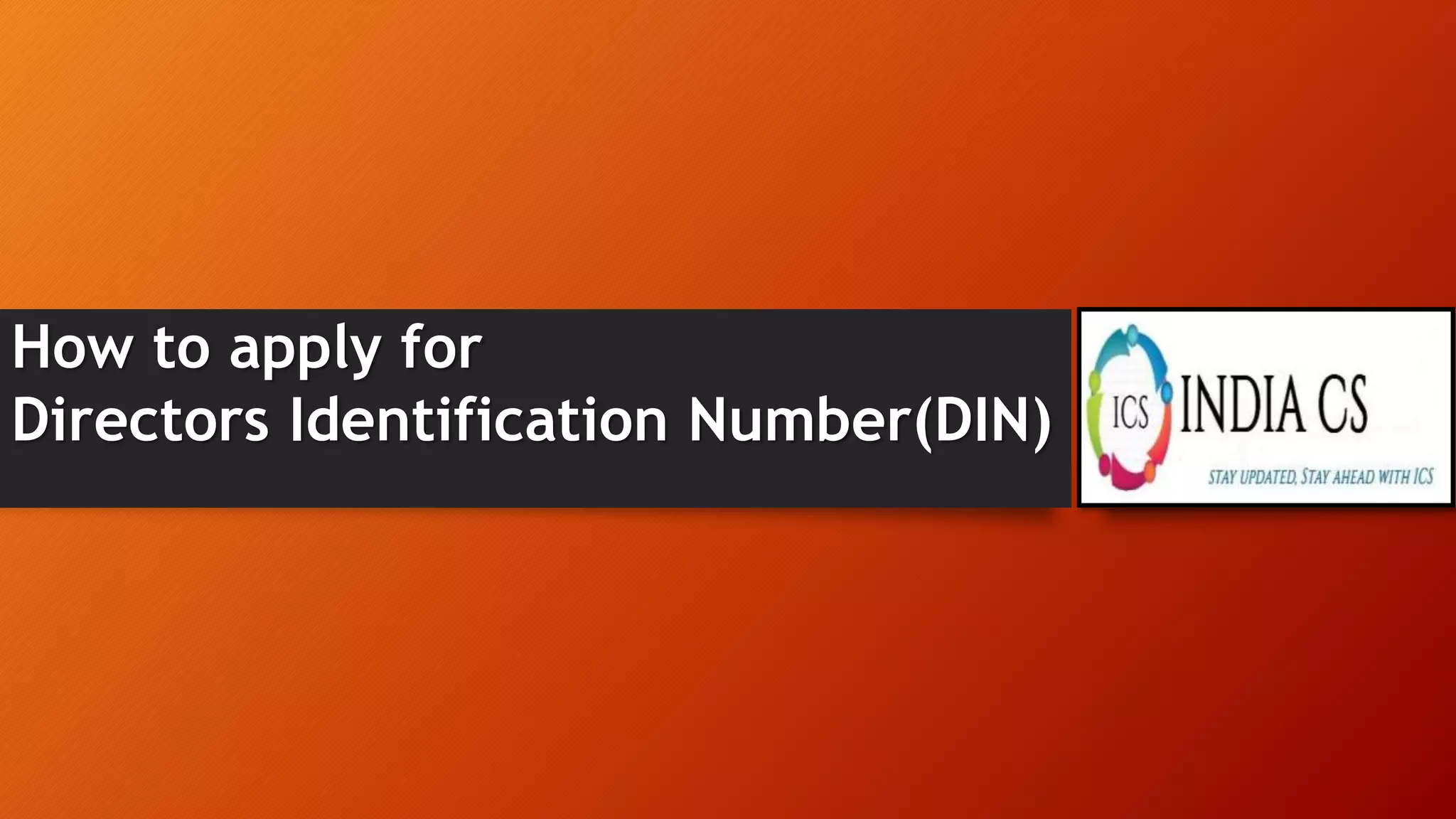 How to apply for din | PPT