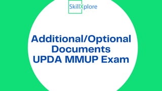 UPDA Exam Registration Procedure | UPDA Exam Required Documents ...