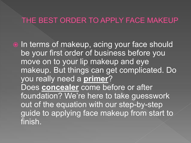 How to apply makeup | PPTX