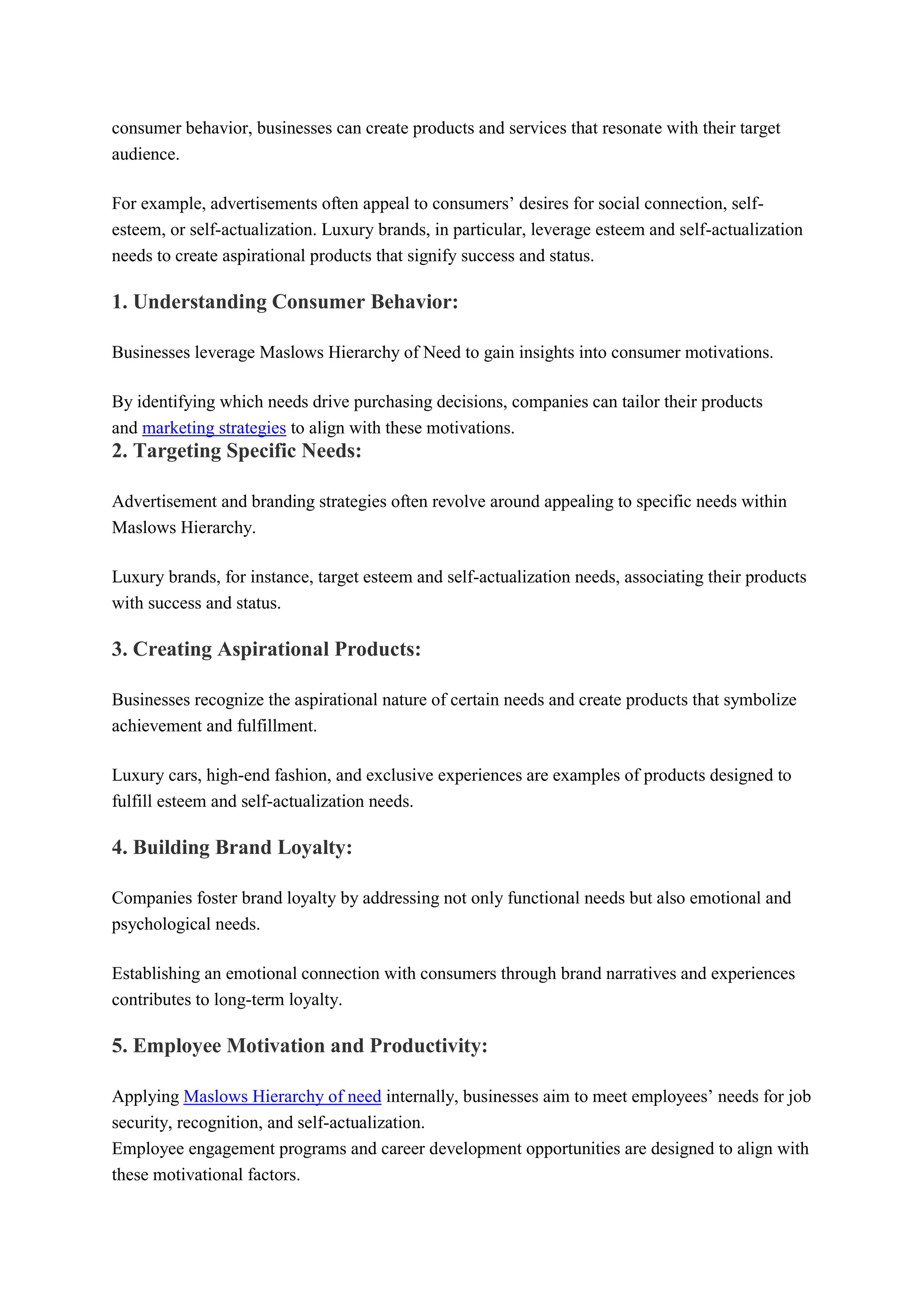 How to Apply Maslows Hierarchy of Need in Our Lives.pdf | Business ...