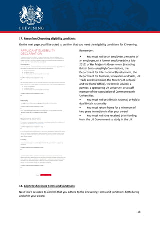 Chevening Scholarship | How to Apply: step by-step guide | PDF