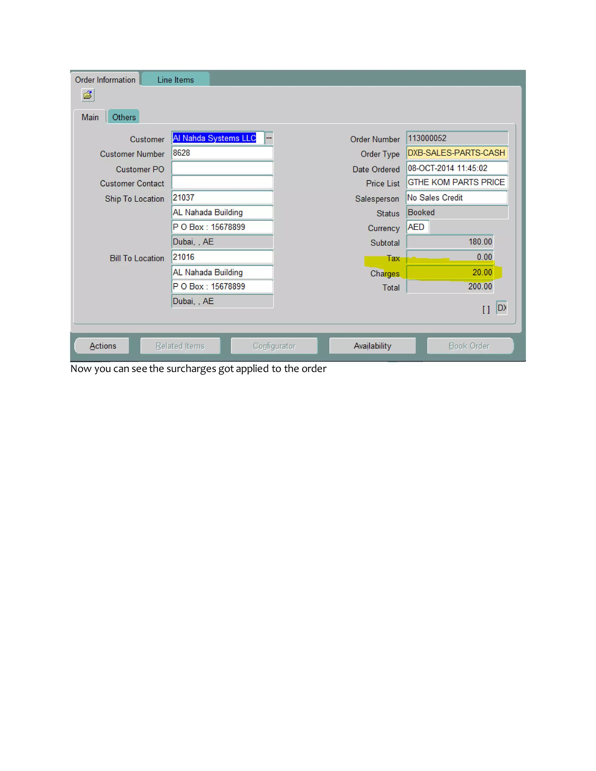 How to apply surcharges to the sales orders surcharges to the sales ...