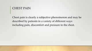 How to approach a patient with chest pain | PPT