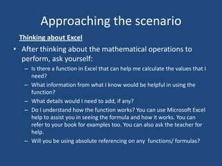 How to approach creating formulas in excel and my it lab | PDF