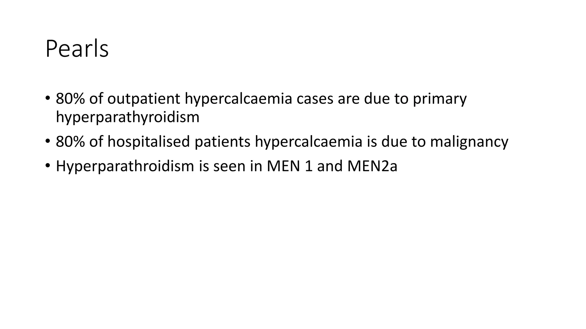 How to approach hypercalcaemia? | PPT