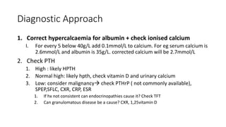 How to approach hypercalcaemia? | PPT
