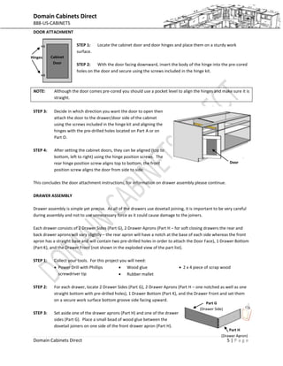 How to assemble a base blind corner 1 drawer 1 door cabinet | PDF