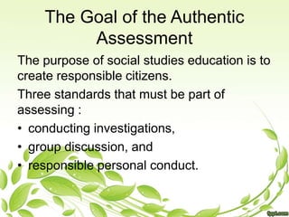 How to assess social studies (1) | PPTX