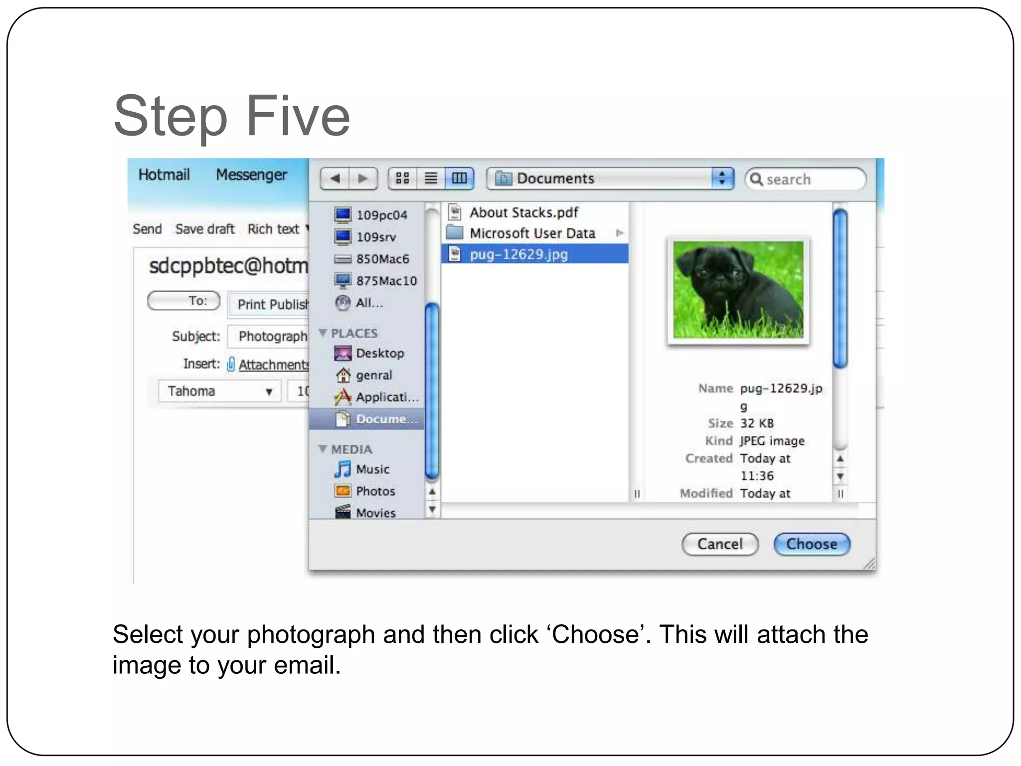 How to attach a photograph to an email | PPTX