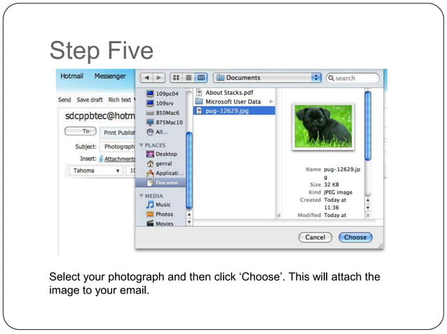 How to attach a photograph to an email | PPT