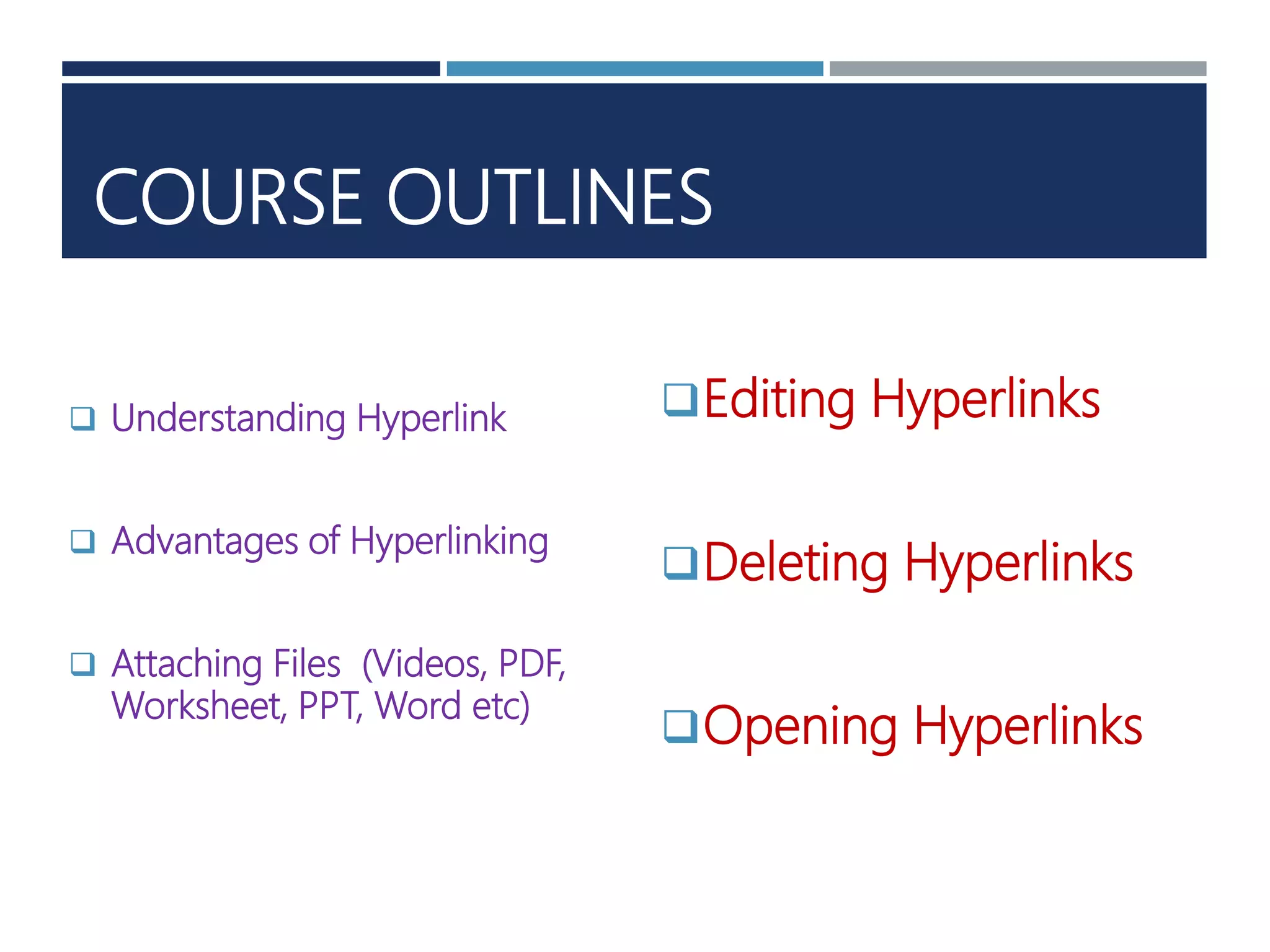 How to attach hyperlinks to a powerpoint document | PPT