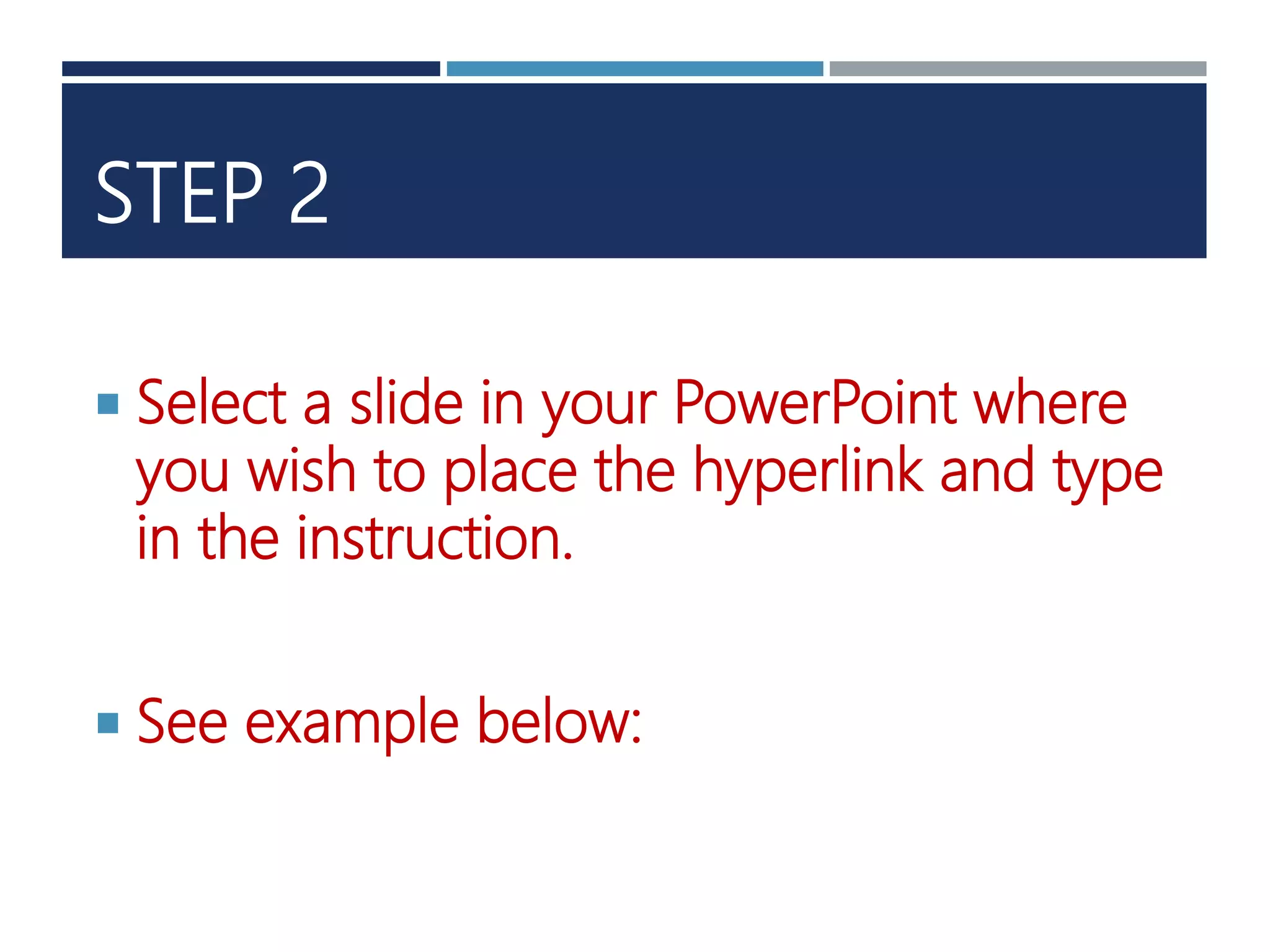 How to attach hyperlinks to a powerpoint document | PPT