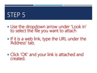 How to attach hyperlinks to a powerpoint document | PPT