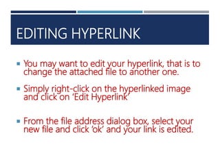 How to attach hyperlinks to a powerpoint document | PPT