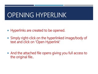 How to attach hyperlinks to a powerpoint document | PPT