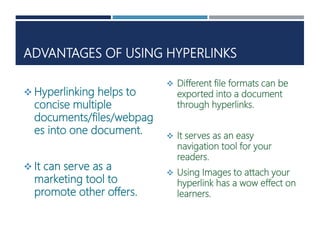 How to attach hyperlinks to a powerpoint document | PPT