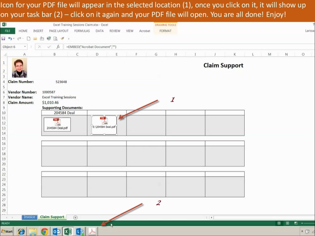 How To Attach Pdf File Into Excel File