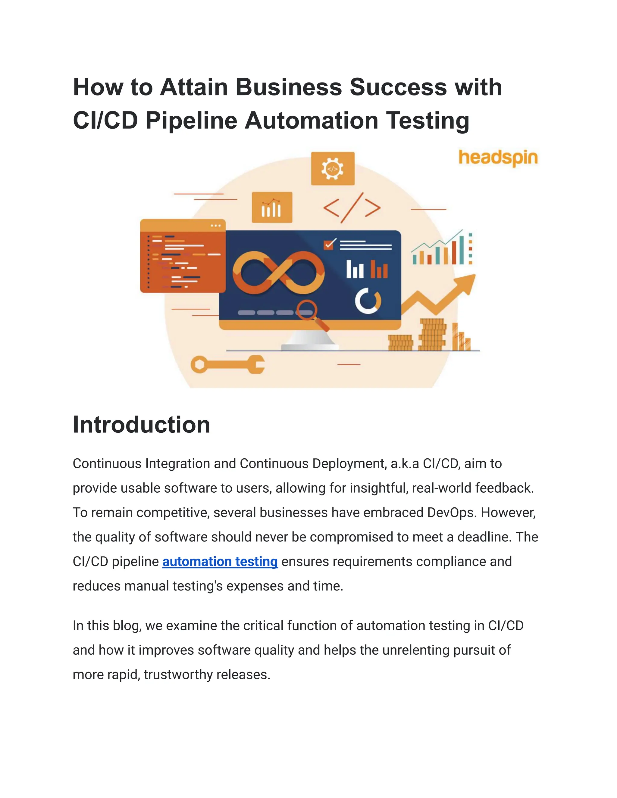 How to Attain Business Success with CI_CD Pipeline Automation Testing ...