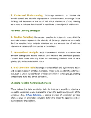 How To Avoid Bias In Data Annotation: Best Practices For Annotators | PDF