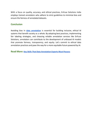 How To Avoid Bias In Data Annotation: Best Practices For Annotators | PDF