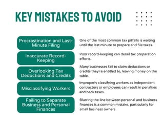 How To Avoid Common Pitfalls In Business Tax Preparation? | PDF