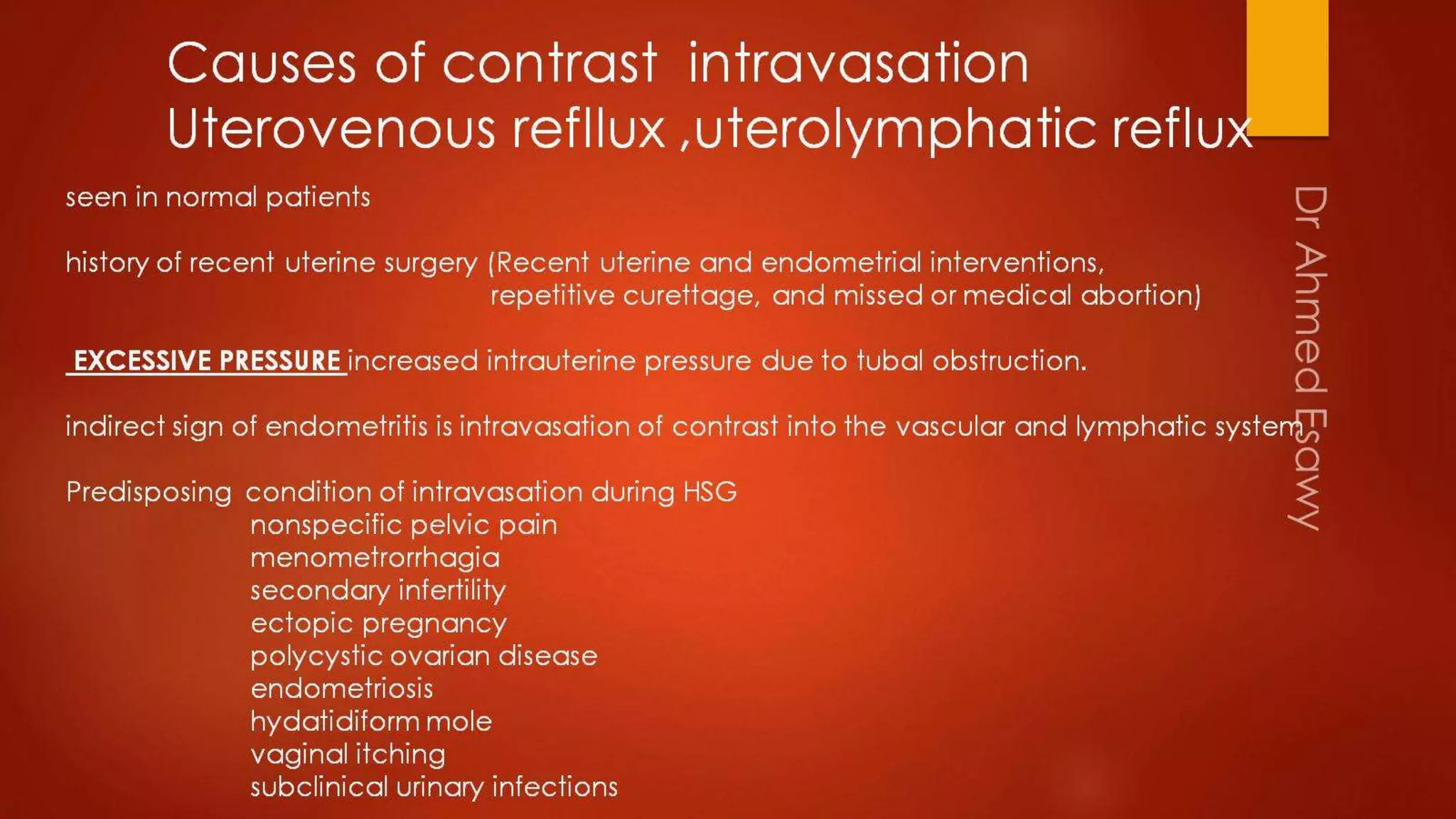 How to avoid contrast venous lymphatic reflux in HSG | PPTX