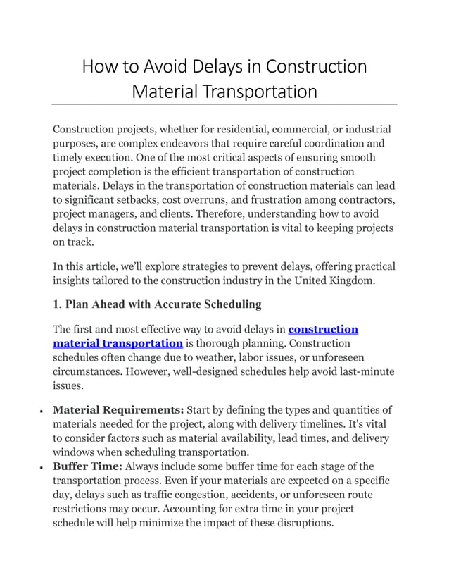 How to Avoid Delays in Construction Material Transportation.pdf