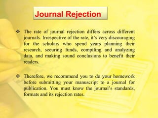 How to Avoid Journal Rejection | PPTX | Publishing Industry | Industries