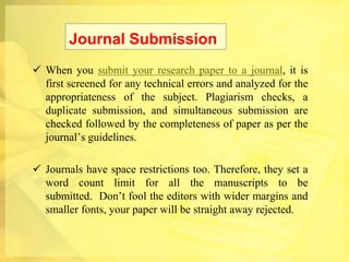 How to Avoid Journal Rejection | PPT