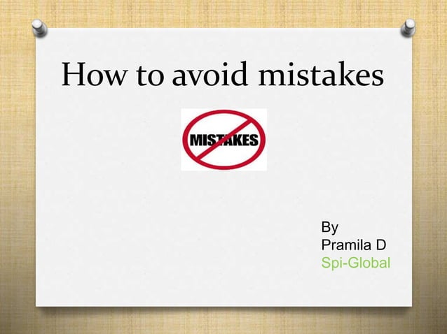 How to avoid mistakes | PPT