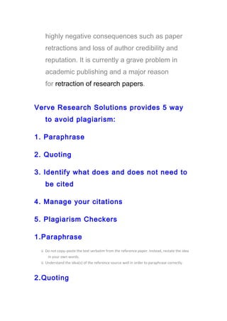 How to avoid plagiarism? | DOC