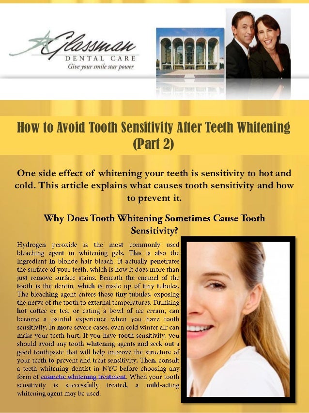 How To Avoid Tooth Sensitivity After Teeth Whitening Part 2