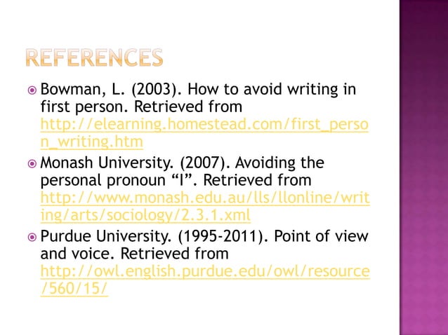 How to avoid writing in first person