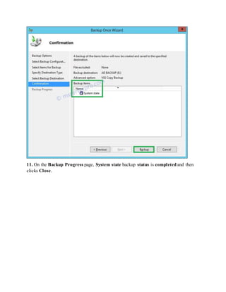 How to backup active directory domain services database in windows server 2012 r2 | DOCX