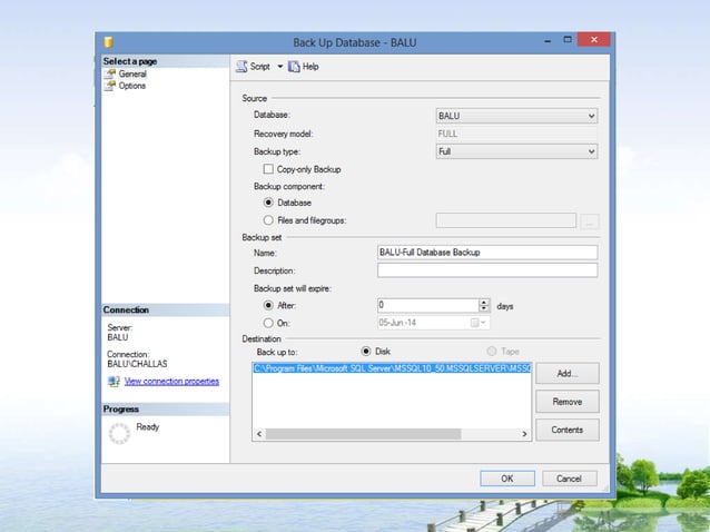 How to backup database in sql server | PPTX | Databases | Computer ...