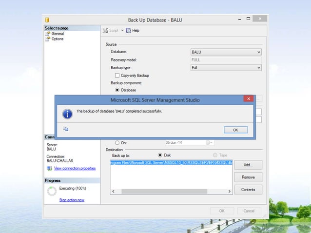 How to backup database in sql server | PPTX | Databases | Computer ...