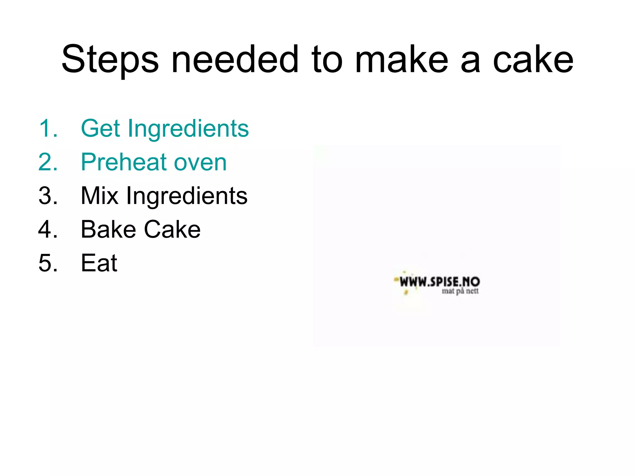 How To Bake A Cake | PPT