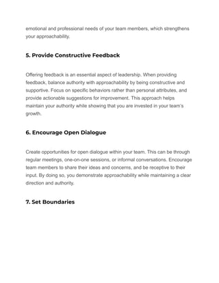 How to Balance Authority and Approachability as a Leader? | CIO Women ...