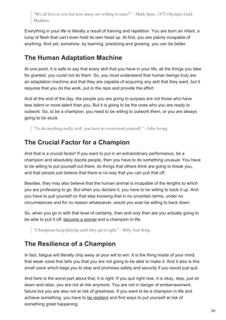 How to be a champion in life | PDF