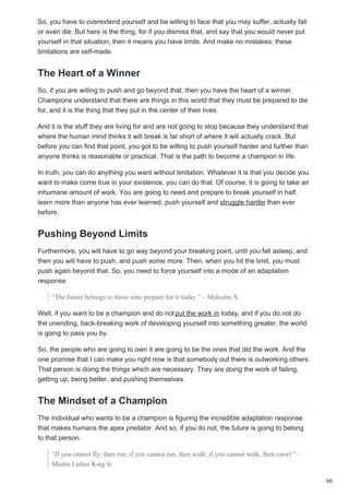 How to be a champion in life | PDF | Participant Sports | Fitness and ...