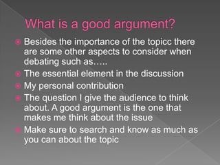How to be a good debater | PPTX